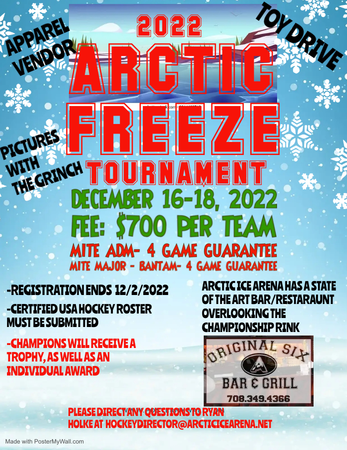 House Hockey Tournaments | Arctic Ice Arena located in Orland Park, IL